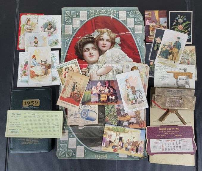 (II) Calendars, Clip Board, Day Planner, And Sewing Machine ...