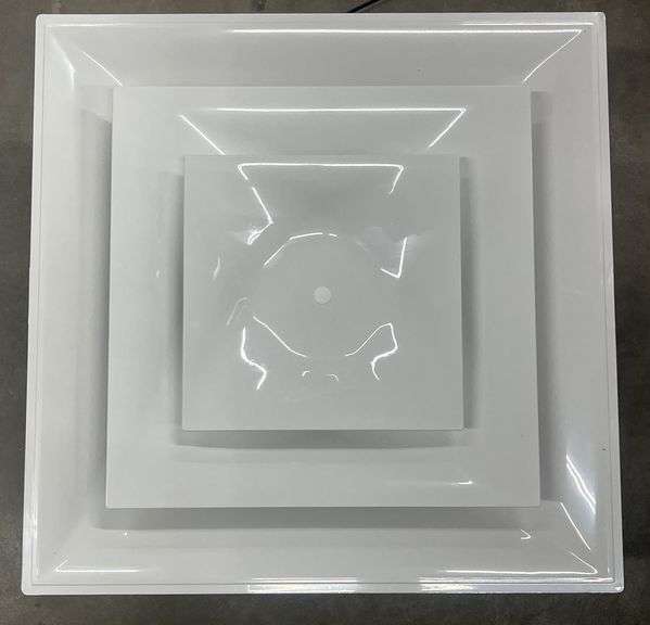 (ZZ) Diffuser: Ceiling, 23 3/4 in H, 23 3/4 in W, Lay-In, 6 to 14 in ...