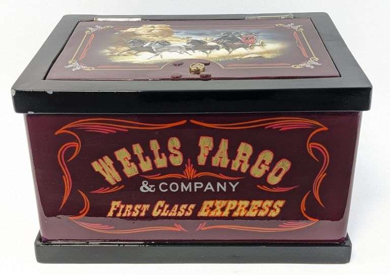 Restored Antique Wells Fargo Custom Strong Box - Kraft Auction Service, LLC