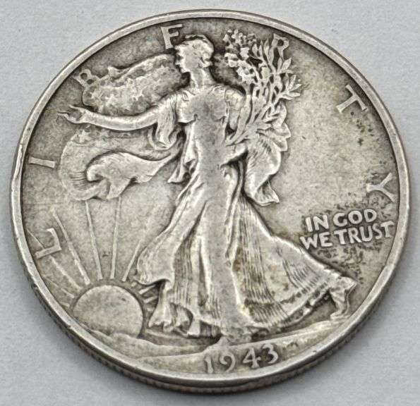 Silver 1943 d Walking Liberty Half Dollar Coin - Kraft Auction Service, LLC