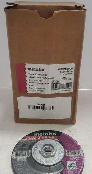 Metabo Plus-Z Grinding Disc - Kraft Auction Service, LLC