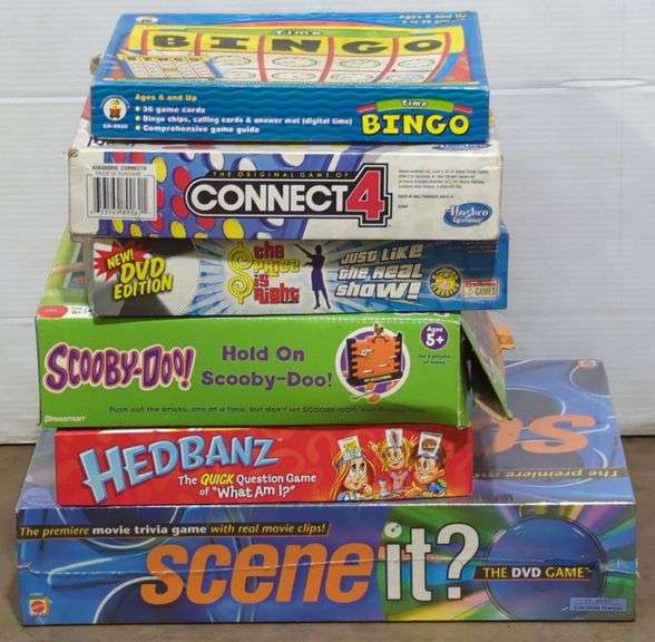 (T) Family Games. Bingo, Connect 4 , the Price is Right, Scene it , and ...