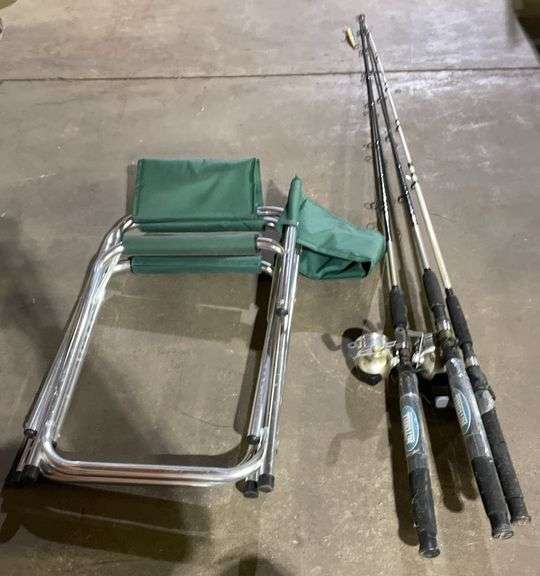 (F) Fishing Poles and Outdoor Folding Chair - Kraft Auction Service, LLC