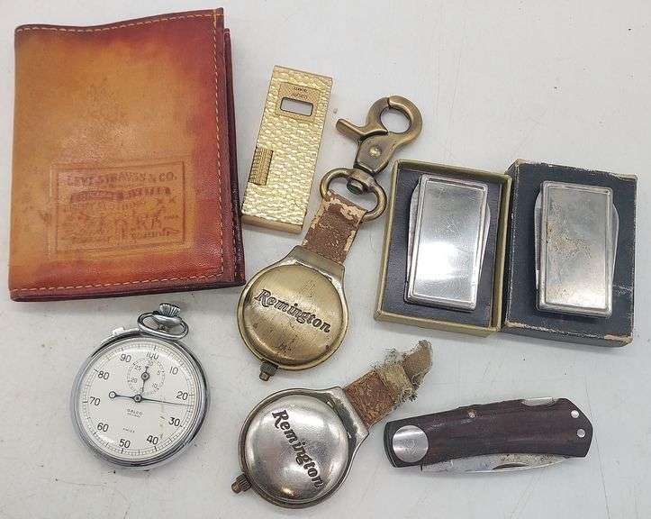 (F) Remington Watch Fobs, Levis Wallet and more - Kraft Auction Service ...