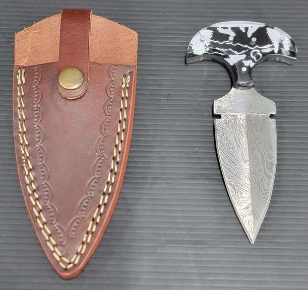 (II) Damascus Fixed Blade Push Dagger. - Kraft Auction Service, LLC
