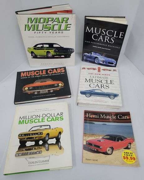 (Z) Six Classic Muscle Car Coffee Table Books - Kraft Auction Service, LLC
