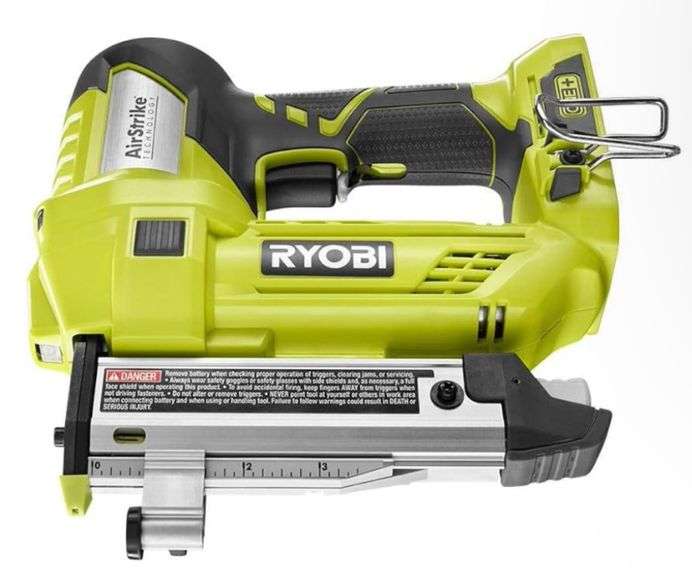 Ryobi One+ 18-Volt Lithium-Ion Cordless AirStrike 23-Gauge 1-3/8” Headless Pin Nailer (Model ...