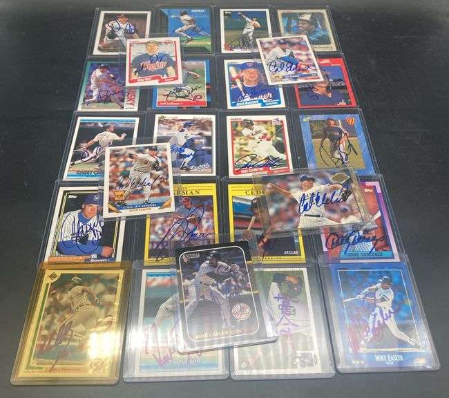(J) 25 Baseball autograph collector cards JSA certification - Kraft ...