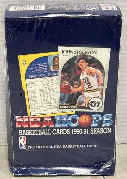 (DD) Sealed 1990-91 Hoops NBA Factory Basketball Series 1 Wax Box 36 ...