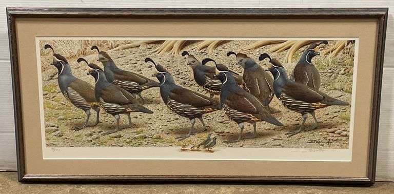 (HI) D.Nicholson Miller Lithograph Print 98/150 32” x 16” - Kraft ...