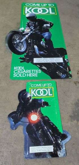 (KL) Metal Kool Cigarette Advertising Signs - Kraft Auction Service, LLC