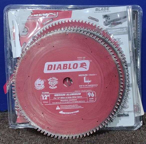Diablo 12" 96 Teeth Saw Blades & Diablo 7-1/4" 60 Teeth Saw Blades ...