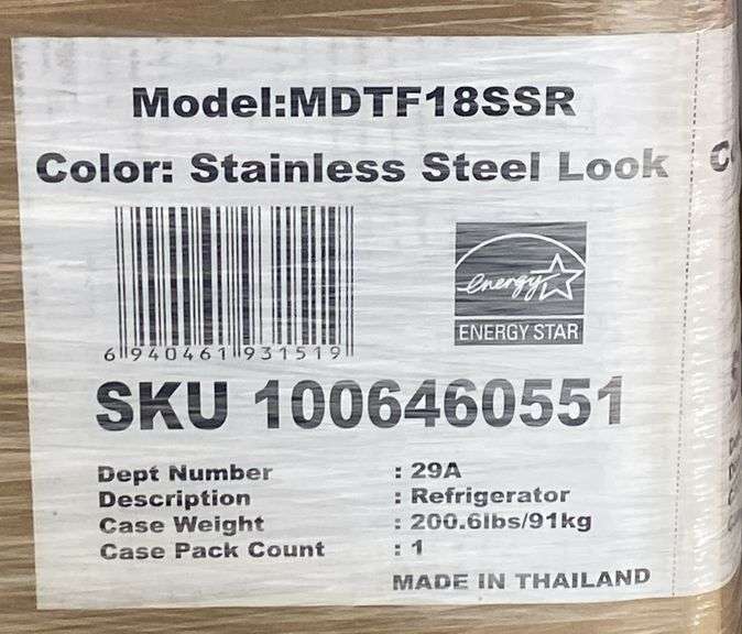 (EZ) Vissani 18 cu. ft. Top Freezer Refrigerator - Kraft Auction ...