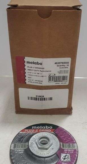 Metabo Plus-Z Grinding Disc - Kraft Auction Service, LLC