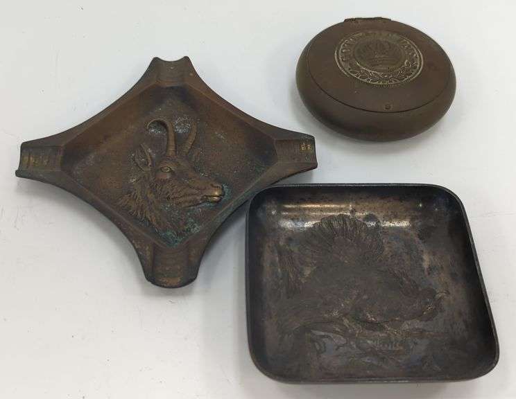 Antique WW1 German Gott MIT UNS Brass Tobacco Tin Hinged Snuff Box ...