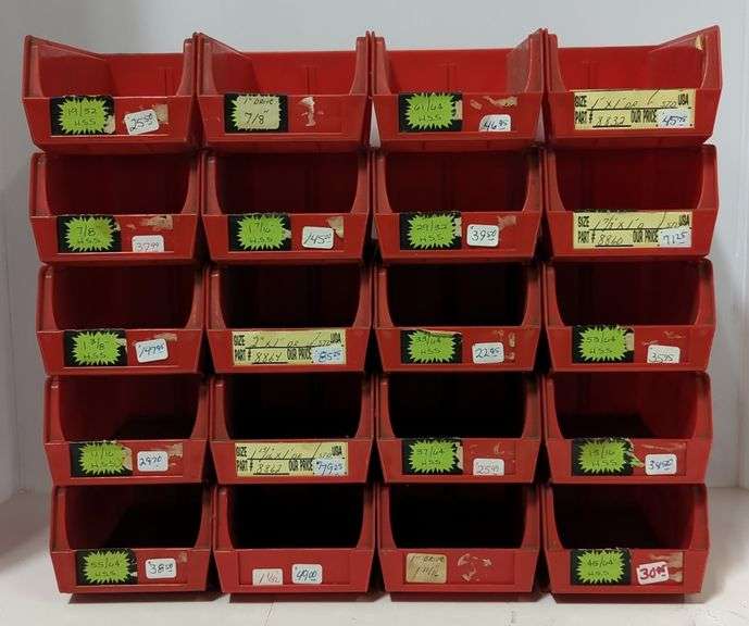 Akro-Mils AkroBins Stackable Storage Bins 7-1/8" x 4-1/8" Bidding 20 ...