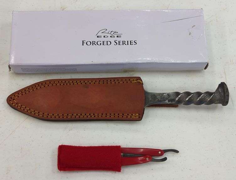 Dagger Railroad Spike Fixed Blade Knife, 2 Red IMP, Vintage Case ...