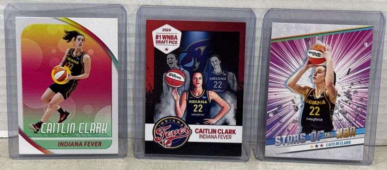 3 Caitlin Clark Indiana Fever Cards - Kraft Auction Service, LLC
