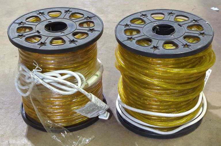 (F) Rope Lighting. 2 Spools. Durable, Colorful, Waterproof. 8 x 8 inch ...