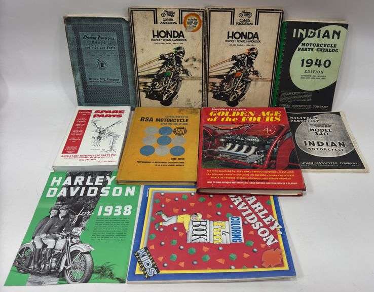 Lot Of Vintage Motorcycle Books - Kraft Auction Service, LLC
