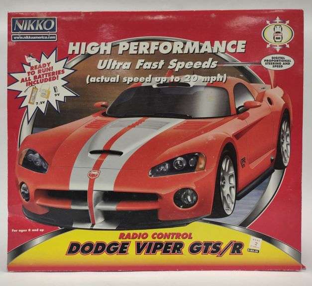 NOS Nikko Dodge Viper GTS/R 1/10 Radio Control Kit - Kraft Auction ...