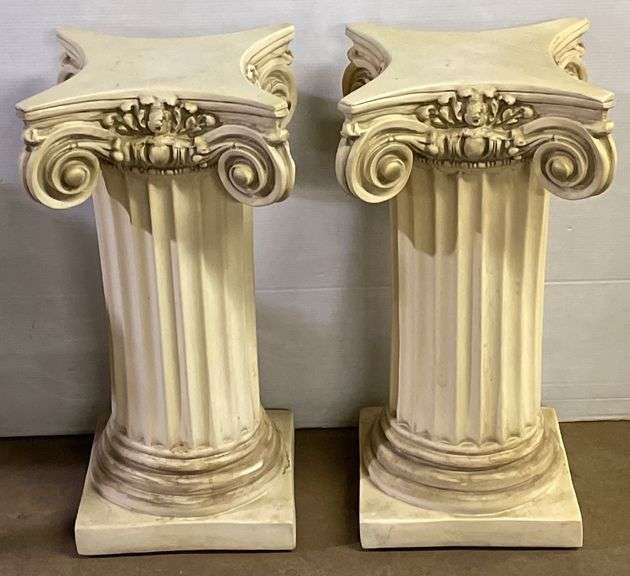 (HI) 2 Ceramic Pedestals 14” x 14” x 30” - Kraft Auction Service, LLC