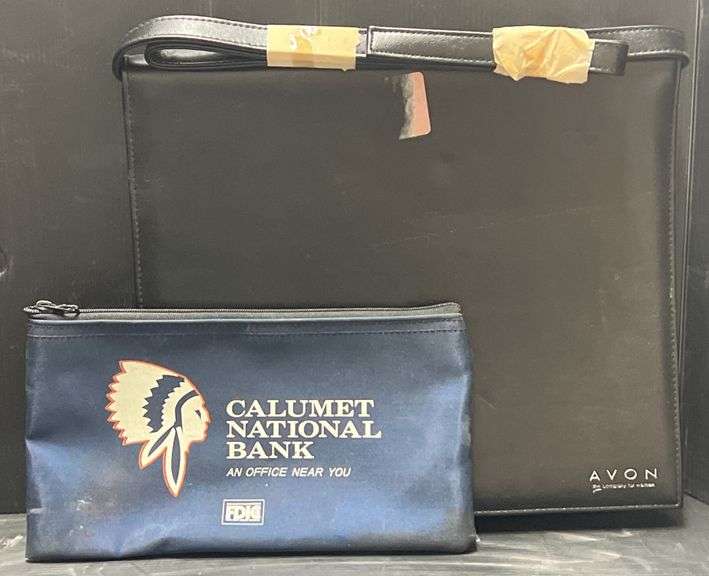 Avon Business Padfolio Case, And Bank Bag From Calumet National Bank ...