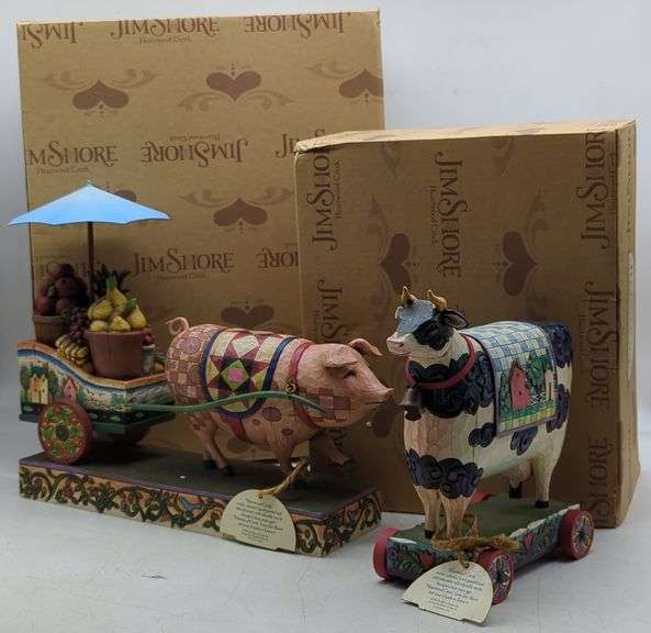 (FG) Jim Shore- " THE LITTLE PIG WENT TO THE MARKET" and " BELL COW" in ...