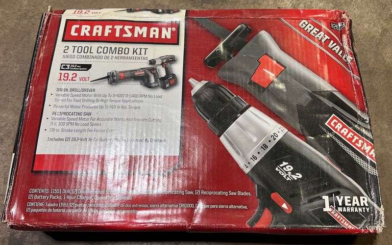 (F) Craftsman 2 Tool Combo Kit - Kraft Auction Service, LLC