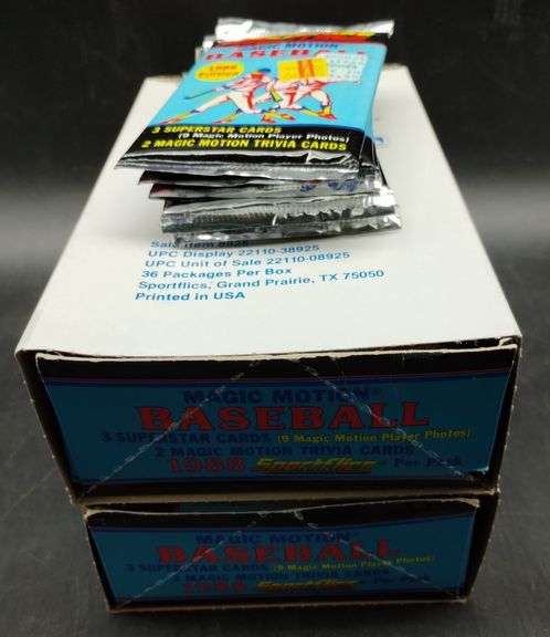 (J) Baseball 1988 magic motion cards 78 packs total - Kraft Auction ...