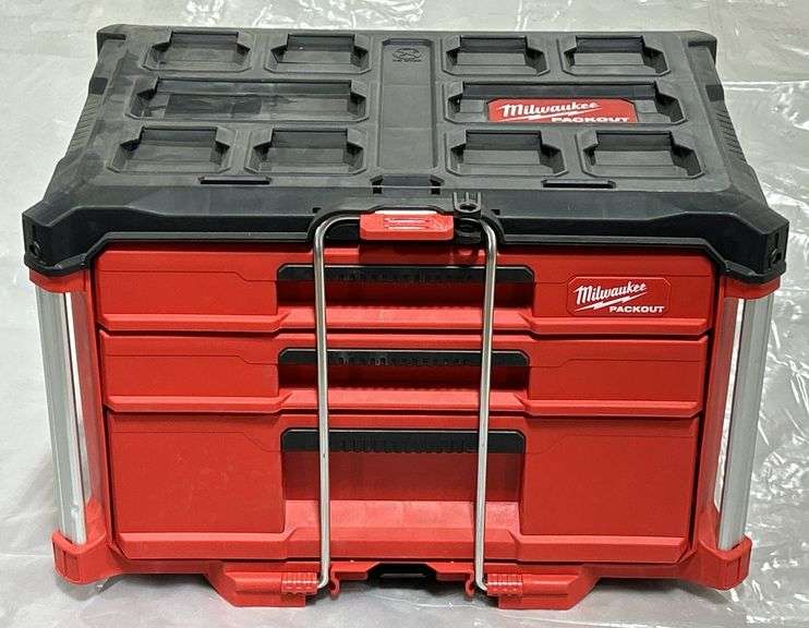 (CY) Milwaukee PACKOUT 22” 3-Drawer Tool Box - Kraft Auction Service, LLC