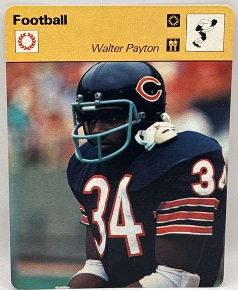 (Y) 1977 Walter Payton Sportscaster Football Card 4.75x6.25” - Kraft ...