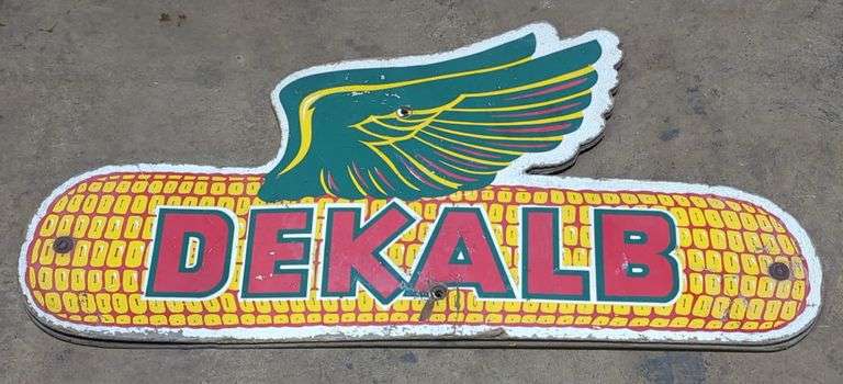 (U) DeKalb Seed Corn Double Sided Sign. 31 x 16 inch. Ply board ...