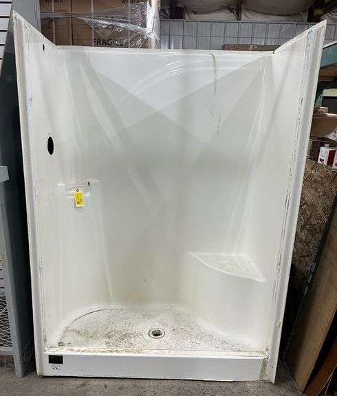 Front Line Manufacturing One-Piece Fiberglass Shower Stall - Kraft ...