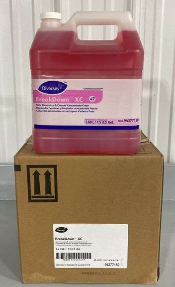 (ZZ) Diversey BreakDown XC Odor Eliminator & Cleaner Concentrate, Fresh ...