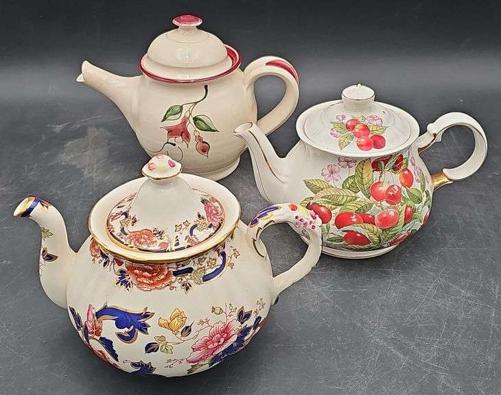Teapot Lot Includes: Mandalay Blue Multicolor Pattern By Mason's ...