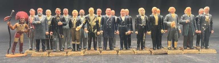 (DD) (24) Vintage 1960s Marx Toy Figures Depicting U.S. Presidents ...
