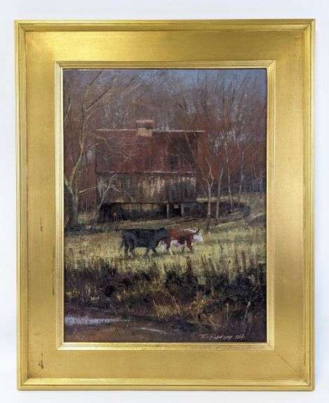 Thom Robinson Southern Indiana Farm Oil On Canvas - Kraft Auction ...