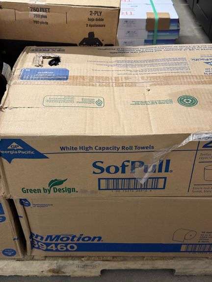 Pallet of Paper Goods, Toilet Paper & Paper Towel Cases - Kraft Auction ...