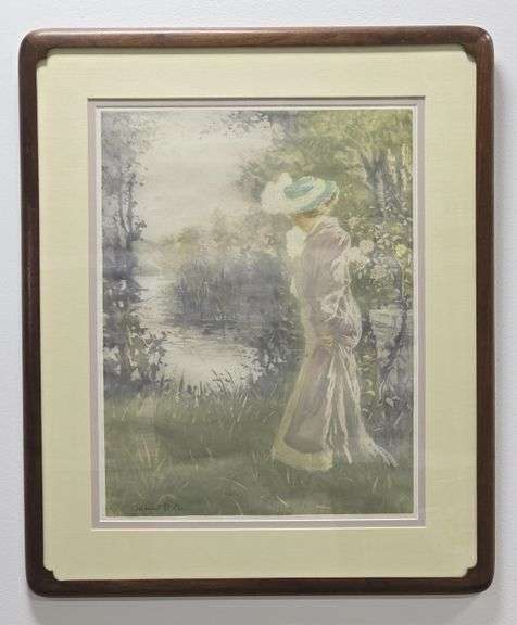 Manuel Robbe Au Bord du Lac Signed Color Aquatint - Kraft Auction ...