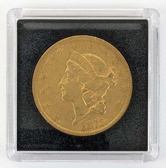 1875-S $20 Liberty Head Gold Coin - Kraft Auction Service, LLC