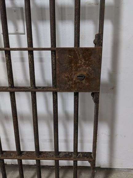 Vintage Cast Iron Jail Cell Door - Kraft Auction Service, LLC