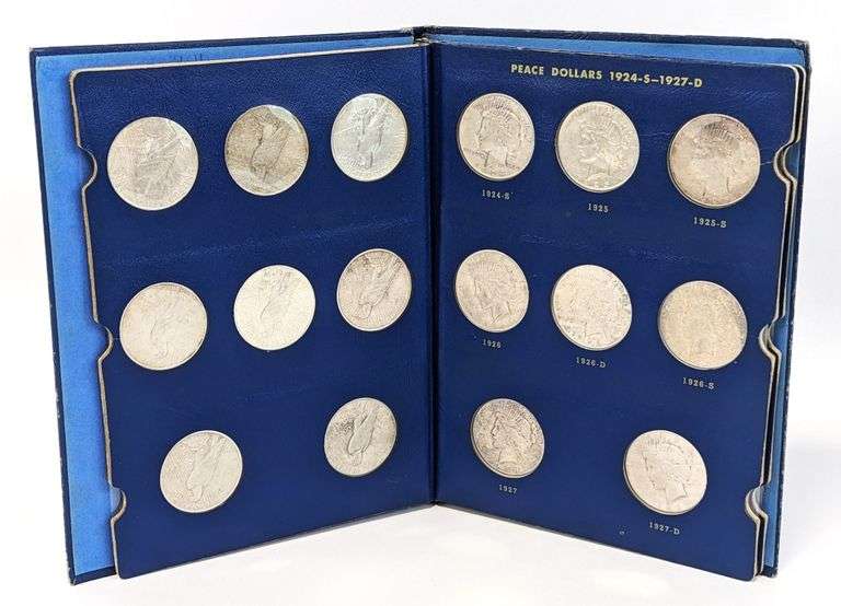 24 Pc. U.S. Silver Peace Dollars Complete Set - Kraft Auction Service, LLC