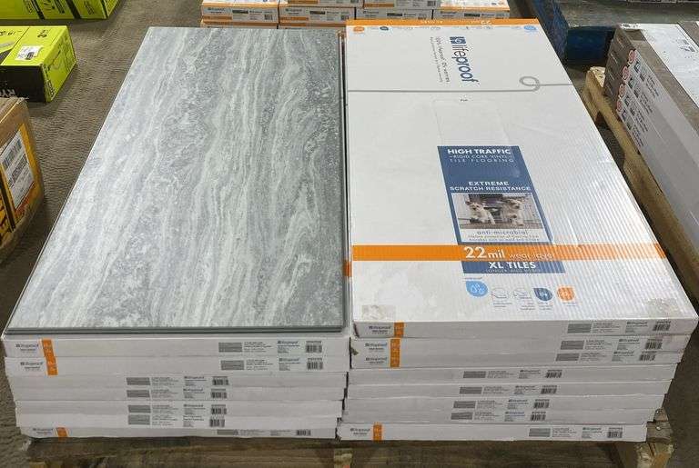 (CW) Lifeproof PAWNEE COVE TRAVERTINE Rigid Core Vinyl Tile Flooring ...