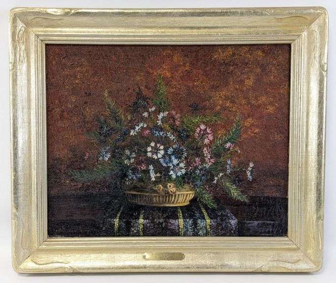 Leota W. Loop "Ragged Robins" Oil On Canvas - Kraft Auction Service, LLC