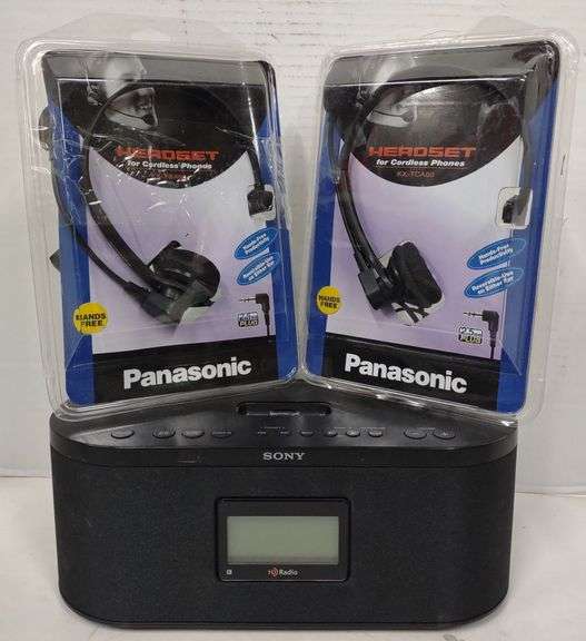 (R) Panasonic Headsets & Sony Clock Radio w/iPod Dock - Kraft Auction ...