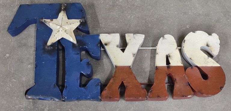 (N) Metal Texas Decorative Sign - Kraft Auction Service, LLC