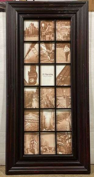 (I) 18 Opening Photo Collage Picture Frame 25 1/2” x 52 1/2” - Kraft ...
