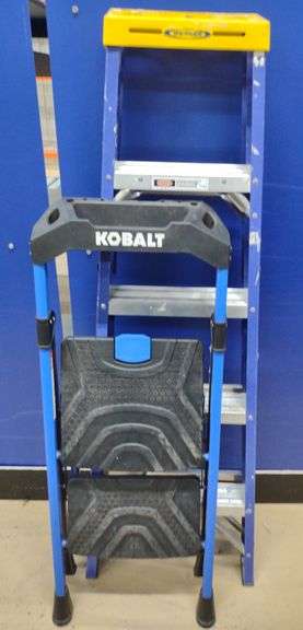 Werner 5ft Aluminum Ladder & Kobalt 2 Step Ladder *(Bidding 1xqty ...