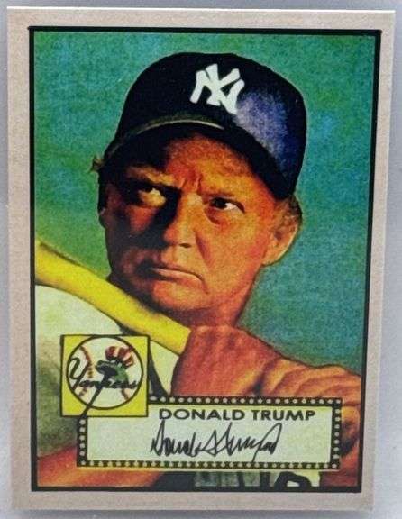 (Y) 2024 Donald Trump Baseball Card - Kraft Auction Service, LLC